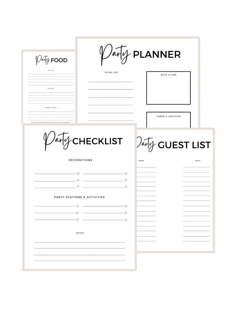 {Free Printable} The Ultimate Christmas Party Planner - The Purposed Plan